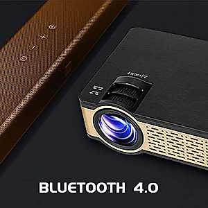 FZZDP Projector 4000 Lumens Portable Home Theater Cinema Support 1080p with Gift ( Color : WiFi Version )