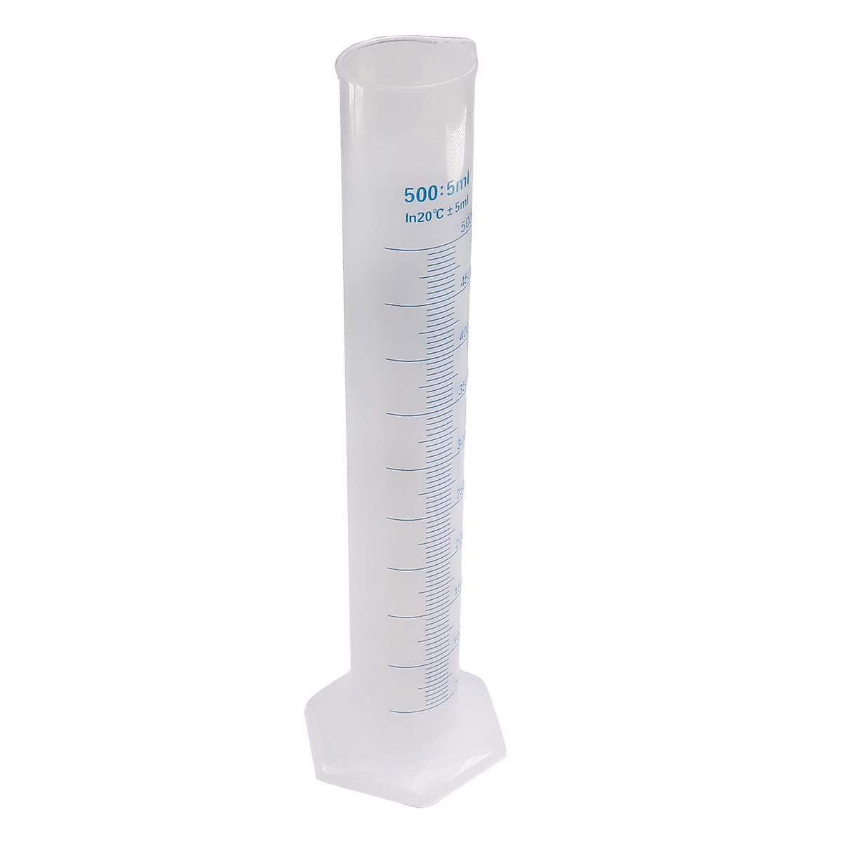 Othmro 1Pcs 500ml Chemistry Laboratory Set Liquid Measuring Tool Plastic Graduated Cylinder