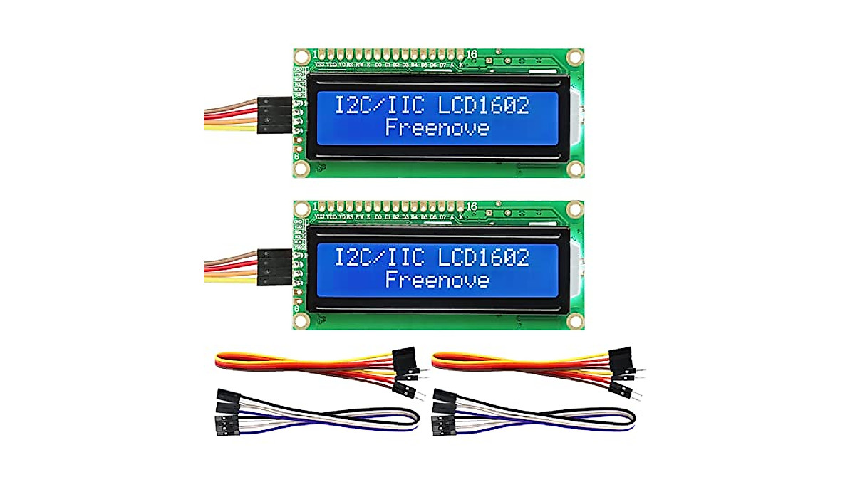 FREENOVE I2C LCD 1602 Module - 2 Pack for Arduino & Raspberry Pi