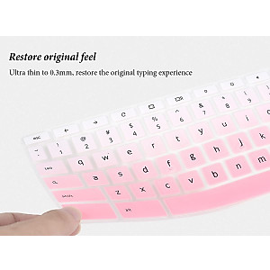 Keyboard Cover for 15.6" Acer Chromebook 315 CB315-3HT/Acer Chromebook 715 CB715/17.3" Acer 317 Chromebook Laptop with Numeric Keypad, Acer Chromebook 15 CB315-3HT-C296/C6XF/C16B Skin-Gradual Pink