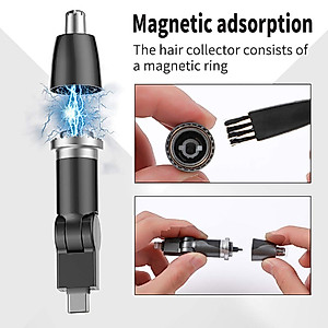 Mini Ear and Nose Hair Trimmer Compatible with Phone Interface for Men and Women OuYezy Professional Painless Portable Nose Hair Removal Trimmer Mobile Phone Powered (typ-c)