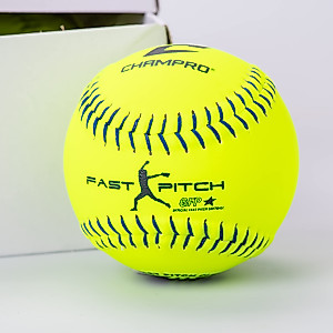 Champro Synthetic USSSA Fast Pitch Ball, Optic Yellow, 12-Inch (Pack of 12)