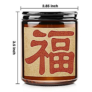 Gifts for Chinese Culture Lovers, Candle Gifts with Chinese Blessing Words, Friendship Jar Candle Gifts for Chinese Festival, Thank You Gifts for Friends, Funny Inspirational Gifts for Birthday