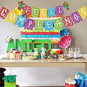 Feliz Cumpleaños Happy Birthday Banner Mexican Themed Birthday Cinco de Mayo Party Fiesta Decorations Supplies