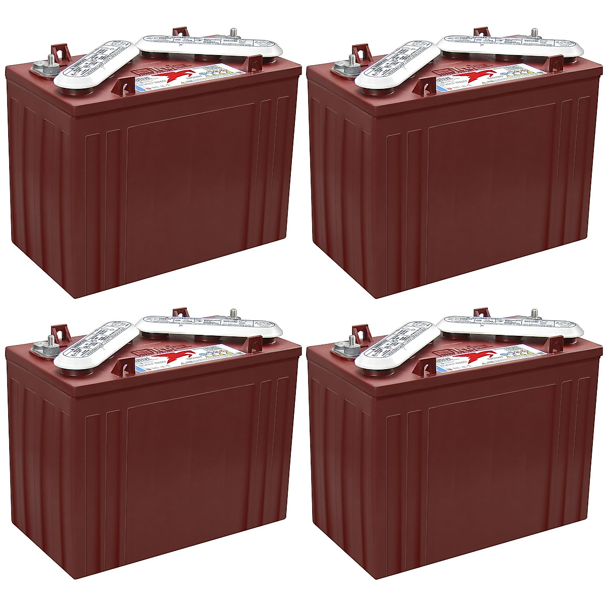 Trojan T1275 12 Volt, 150 AH Deep Cycle Battery - 4 Pack