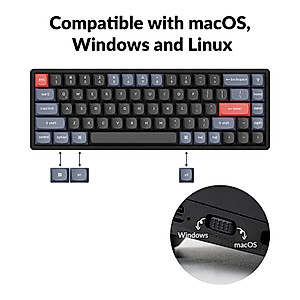 Keychron K6 Pro QMK/VIA Wireless Mechanical Keyboard, Custom Programmable Macro, Hot-Swappable Keychron K Pro Brown Switch, 65% Layout Aluminum Frame RGB Backlit Office Keyboard for Mac Windows Linux