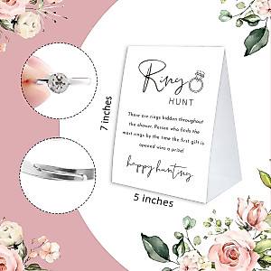 Bridal Shower Ring Game, Ring Hunt Bridal Shower Game 30 fake rings, bridal shower decorations, wedding games, bachelorette party games for guests - RH13