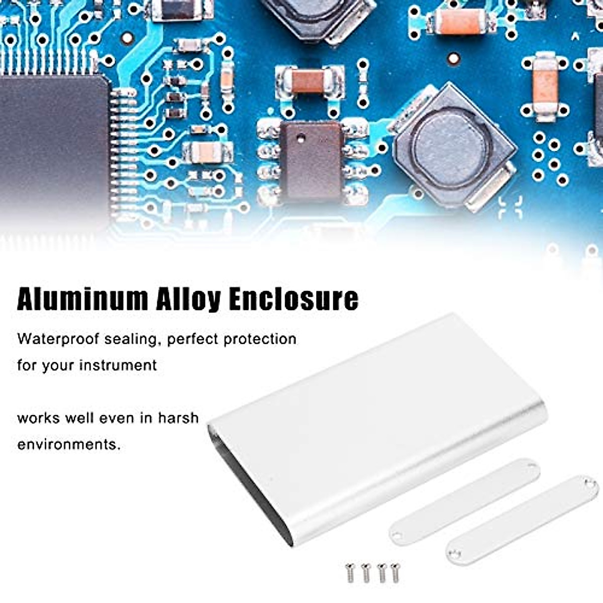 Anticorrosion 13x61x100mm Aluminum Alloy Enclosure Electronic Case for Industrial Equipment Shell(Sandblasted Oxidized Silver)