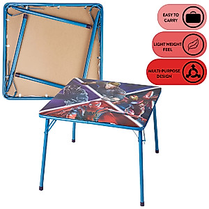 Marvel Avengers Infinity War 3 Piece Children's Activity Square Table and Chair Set, Ages 3+
