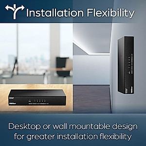 TRENDnet 5-Port Unmanaged 2.5G Gaming Switch, 5 x 2.5GBASE-T Ports, 25Gbps Switching Capacity, Backwards Compatible with 1000Mbps Devices, Fanless, Wall Mountable, Lifetime Protection, Black,TEG-S350