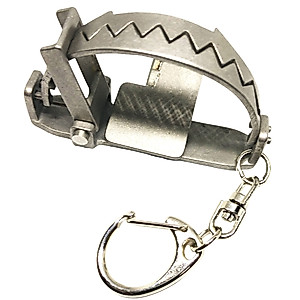 Trappy - The Original MINI Bear Trap Keychain That Works - Silver,1 Pack