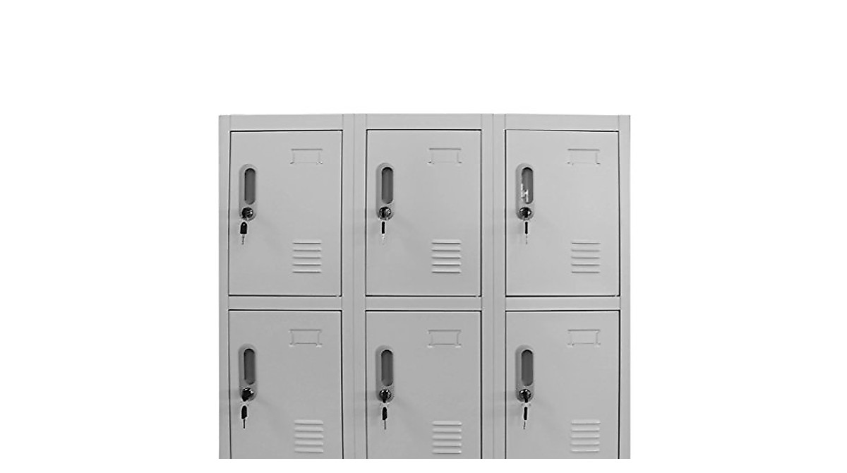 Woodlan Metal Storage Cabinet with 12 Lockable Compartments