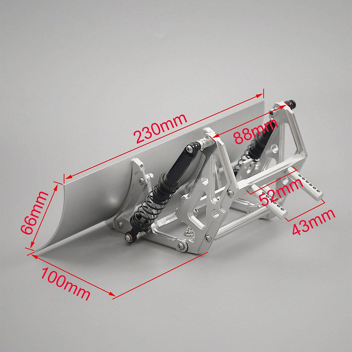 RXZIXYL RC Car Blade Snow Plow Metal Snow Shovel for 1/10 RC Crawler TRX4 TRX6 Axial SCX10 90046 03007 RGT 86100