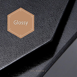 PACKHOME Gift Box 13.5x9x4.1 Inches, Large Gift Box with Lid, Groomsman box, Sturdy Gift Box, Collapsible Gift Box with Magnetic Closure (Glossy Black, Grass Texture)