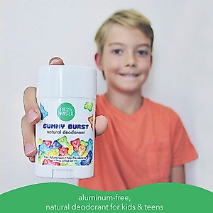 Fresh Monster Natural Deodorant for Kids & Teens, Aluminum Free, Paraben Free, Hypoallergenic Deodorant, Gummy Burst (1.76oz)