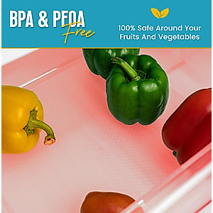 Refrigerator Liners for Shelves by Linda’s Essentials (8 Pack) - Refrigerator Shelf Liners for Glass Shelves Protects Against Spills - Multi-Use Shelf, Drawer and Fridge Liners - BPA Free