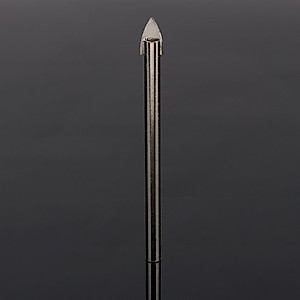 Ceramic Drill Bit Set, 10Pcs 6MM Tile Drill Bits for Cutting Glass, 1/4" Round Shank Drilling Bit Spear Pointed Head Tungsten Carbide for Wall Mirror Marble Masonry Tile Concrete