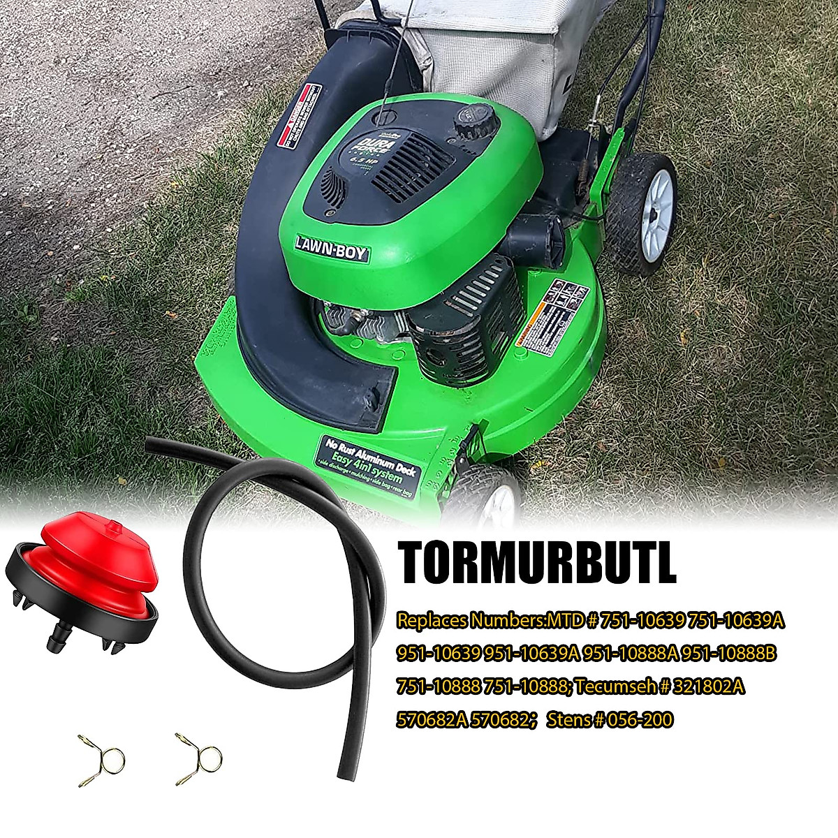 570682A 751-10639 Primer Bulb Fuel Line Kit Replacement Tecumseh Sear Craftsman Snow Blower Thrower Parts 570682 321802A 951-10639A 056-200 951-10888A