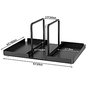 Napkin Holder for Table, Metal Napkin Holder with Salt and Pepper Shakers Caddy, Standing Paper Napkin Storage for Kitchen Dining Table Decor, Black