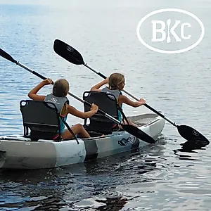 Pack of 2 BKC KP224 Kayak Paddle 86-Inch - 2-Piece Collapsible Heavy Duty Lightweight Kayak Paddle with Anti-Slip Grips (Set of 2)