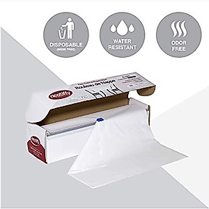 Neatiffy Disposable Plastic Table Cloth Roll | 54 in x 108 Ft Waterproof Tablecloth | Table Cover for Rectangle, Square, Round Oval Tables | Picnic, Party, Banquet, Birthdays, Weddings - White