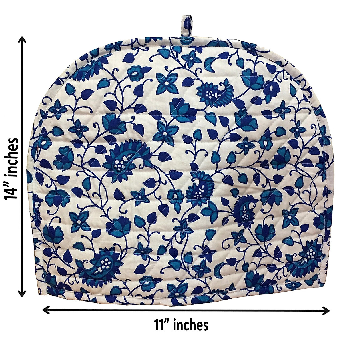 AUNERCART Turquoise Blue White Cotton Handmade Designs Tea Cozy Creative Tea Cosy Indian Mandala Tea Cozies Tea Pot Cover