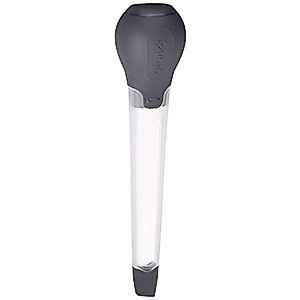 Tovolo Large Dripless Angle Tipped Bulb Baster for Turkey Roasting Slim Profile for Drawer Storage, Dishwasher-Safe, BPA-Free Silicone & Plastic, Clear