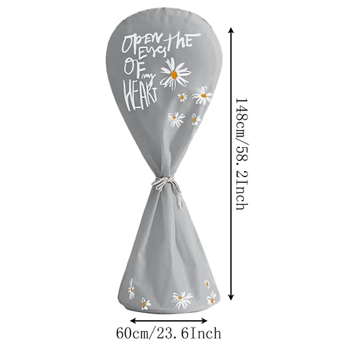 Alqpopg Fan Cover Dust Washable Floor Fans Cover Heavy Duty Standing Round Dustproof Covers Waterproof Protector for Indoor Outdoor Household Gray