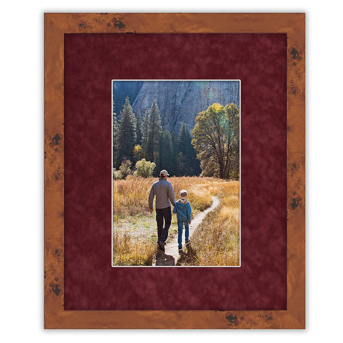 28x40 Mat for 24x36 Photo - Precut Dark Red Suede Picture Matboard for Frames Measuring 28 x 40 Inches - Bevel Cut Matte to Display Art Measuring 24 x 36 Inches - Acid Free ONE MAT