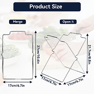 Garbage Bag Holder Frame, Stainless Steel Bag Holder Metal Foldable Trash Stand Holder for Camping Home Kitchen Countertop Trash Can