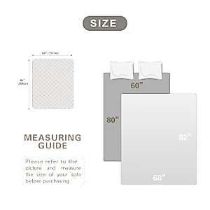 Waterproof Dog Bed Cover, Soft Plush Pet Blanket with Anti-Slip Back for Bed Couch Sofa, Furniture Protector for Small, Medium and Large Dogs and Cats (Magic Gray, 68"x82")