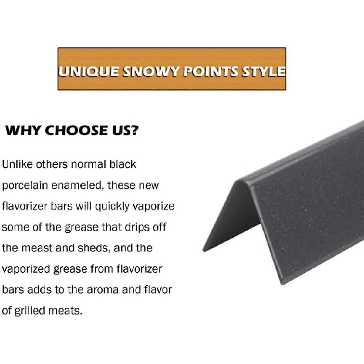 QuliMetal 24.5 Inch Flavorizer Bars for Weber Genesis 300 Series Grills with Side Controls Knobs, Genesis E310 E320 S310 S320 EP310 EP320 (2007-2010), Porcelain Steel Heat Plates for Weber 7539 7540