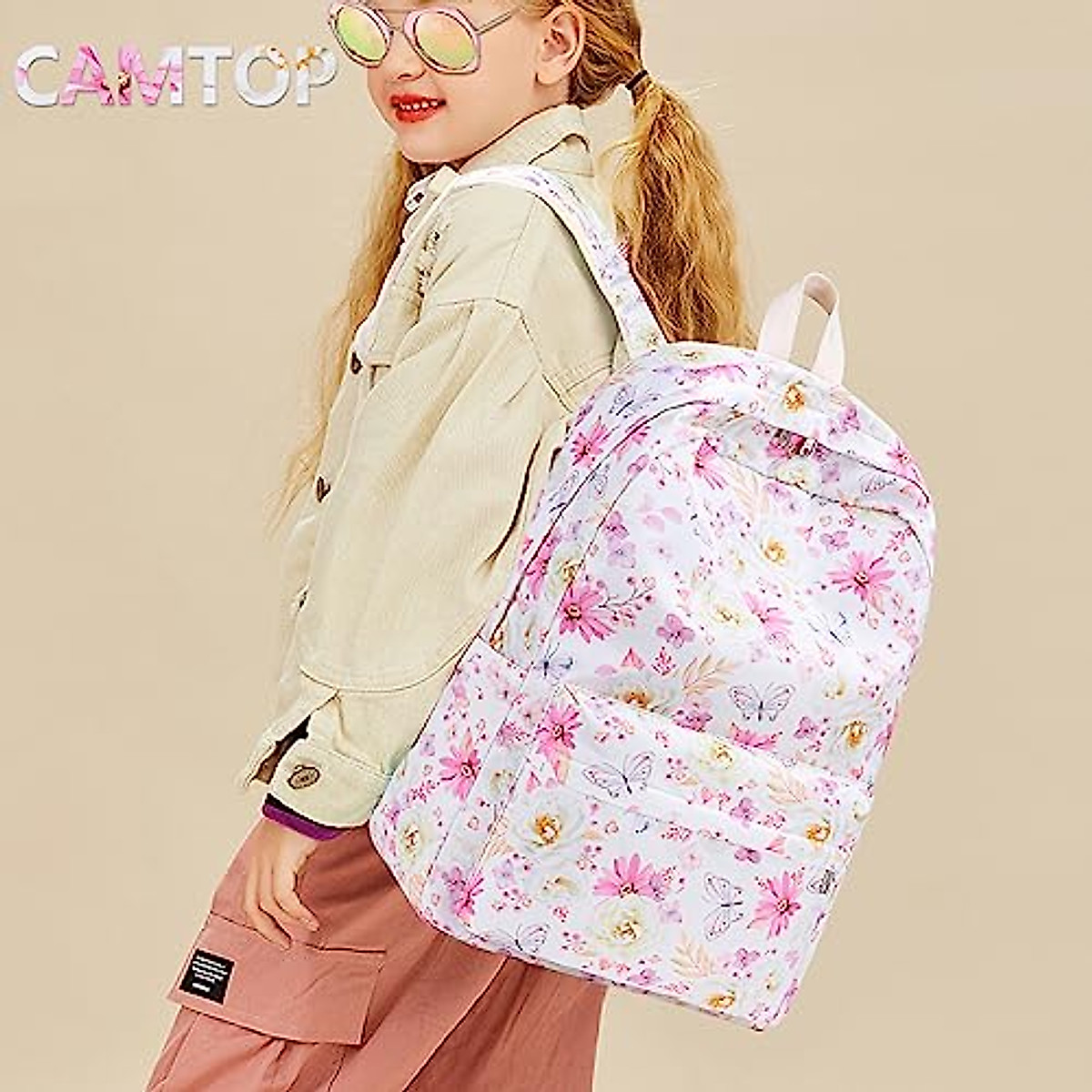 CAMTOP School Backpack for Girls Boys Teens Bookbag Set Tie Dye Kids Backpack 3 In 1,School Bags with Lunch Box Pencil Case