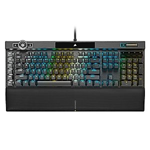 Corsair K100 RGB Optical-Mechanical Wired Gaming Keyboard - OPX Switches - PBT Double-Shot Keycaps - Elgato Stream Deck and iCUE Compatible - QWERTY NA Layout - Black