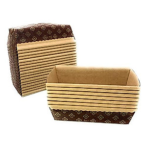 KITCHEN SUPPLY WHOLESALE Junior Loaf Pan Italian Paper Bakers (25-pack, 6 x 2.5 x 2 Inch)