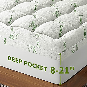 Shilucheng Twin XL Mattress Topper, Cooling Mattress Pad for Back Pain, Extra Thick 1000 GSM Down Alternative Fill, Soft Breathable Pillow Top Mattress Cover with 8-21" Deep Pocket (39"x80")