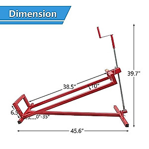 DetalleGo Ride on Lawn Mower Jack Lift, Telescopic Maintenance Jack for Lawn Mowers and Garden Tractors, Weight Capacity 880 Lbs, Lawn Mower Lift with Crank Handle & Power Tool Handle