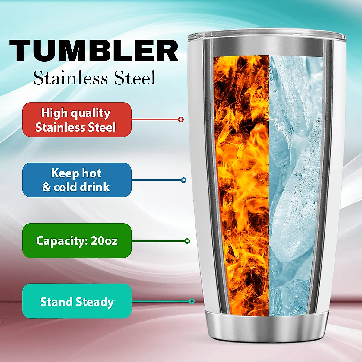 9SUNFLOWER Ladybugs Jewelry Style Coffee Tumbler Cute Birthday Gifts For Girls Women Animal Lovers Travel Mug With Lid Insulated Cup Inspirational Quotes Cold Drinking Vacuum Mugs