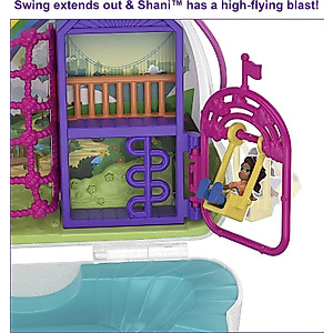 Polly Pocket Rainbow Dream Wearable Purse Compact with 8 Fun Features, Micro Polly and Shani Dolls, 2 Accessories and Sticker Sheet; for Ages 4 and Up