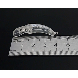 10PCS Unpainted Fishing Lure Blanks 1.11g 4.2cm with 4mm Free Fishing Eye Crankbait Baits Simulation Blank Body Clear Hard Baits Trout Salmon Minnow Lure Popper Lures Topwater Freshwater 8380