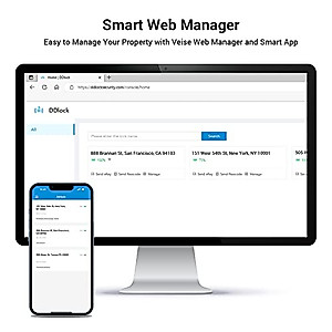 Veise Smart Lock, Keyless Entry Door Lock with Handle, Fingerprint Door Lock, 7-in-1 Smart Locks for Front Door, Electronic Digital Lock with Keypad, APP Control, Front Door Lock Set, Satin Nickel