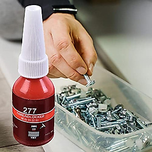 Red Lock Tight - 277 Lock Tight Threadlocker,High Viscosity Metal Thread Anti-Loose Seal Lock Agent, Anaerobic Curing Metal Glue, 10ml Yuans