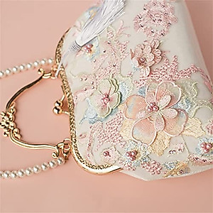 ZLXDP Embroidered Women's Shoulder Wedding Handbag Women's Evening Bag Women's