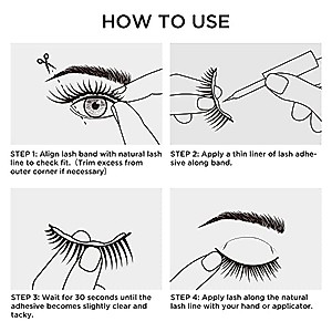 BEYELIAN Eyelash Glue, Lash Glue, Clear False Eyelash Glue with Bamboo Extract,Latex Free, Sensitive Eyes,Waterproof, Strong Hold,5g