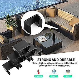 8 PCS Outdoor Furniture Clips, Sofa Wicker Sectional Patio Furniture Clips, Wicker Chair Fastener, Wicker Furniture Clamps Connectors, Connect Sectional Module Outdoor Couch Patio Furniture