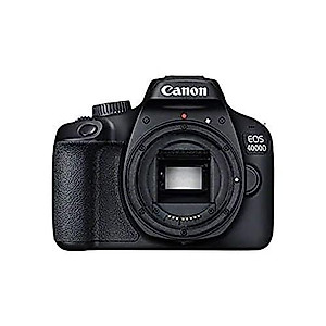 Canon EOS 4000D / Rebel T100 DSLR Camera with 18-55mm Lens, 64GB Memory Card, Case, Photo Software, LPE10 Battery, Flex Tripod, Hand Strap, Memory Wallet, Cleaning Kit (Renewed)