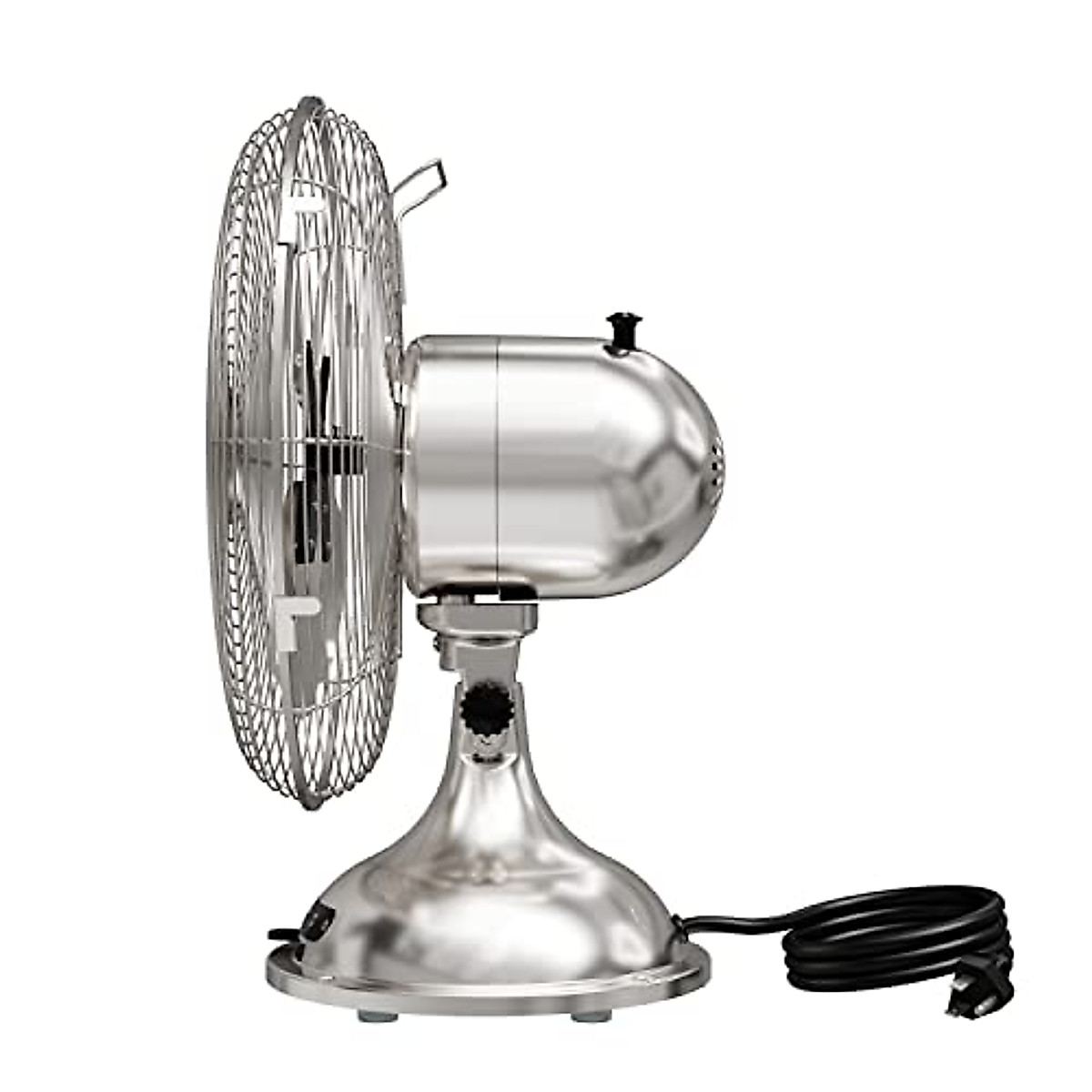 Hunter Classic D12 Portable Desk Fan 12 inch, 3 Speed, Brushed Nickel, 97315
