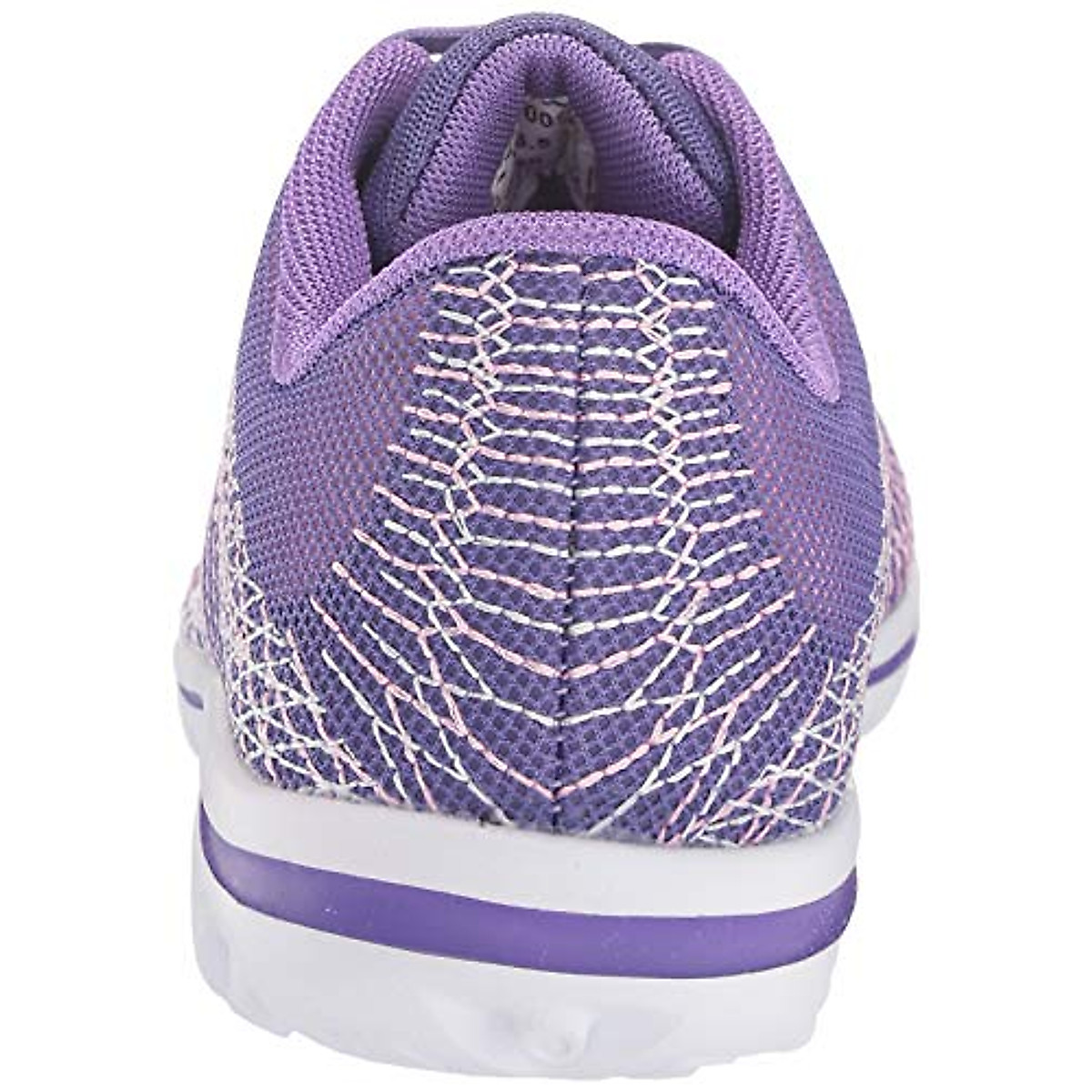 Propet Women's TravelActiv Knit Walking Shoe, Purple/Pink, 6 2E US