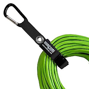 SECURE IT QUICK - Hook & Hang Strap Storage & Organizer - Hang Hoses, Cords, Tools, Drills, Ladders & More. Another Incredible Organizer! (2 PK - W/Hooks, Black)