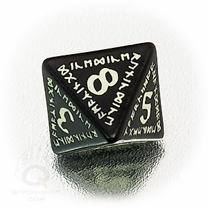 Qworkshop Runic Glow-in-The-Dark Polyhedral RPG Dice Set